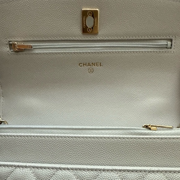 CHANEL | Bags | Chanel 25c Light Grey Grained Calfskin Shoulder Bag ...